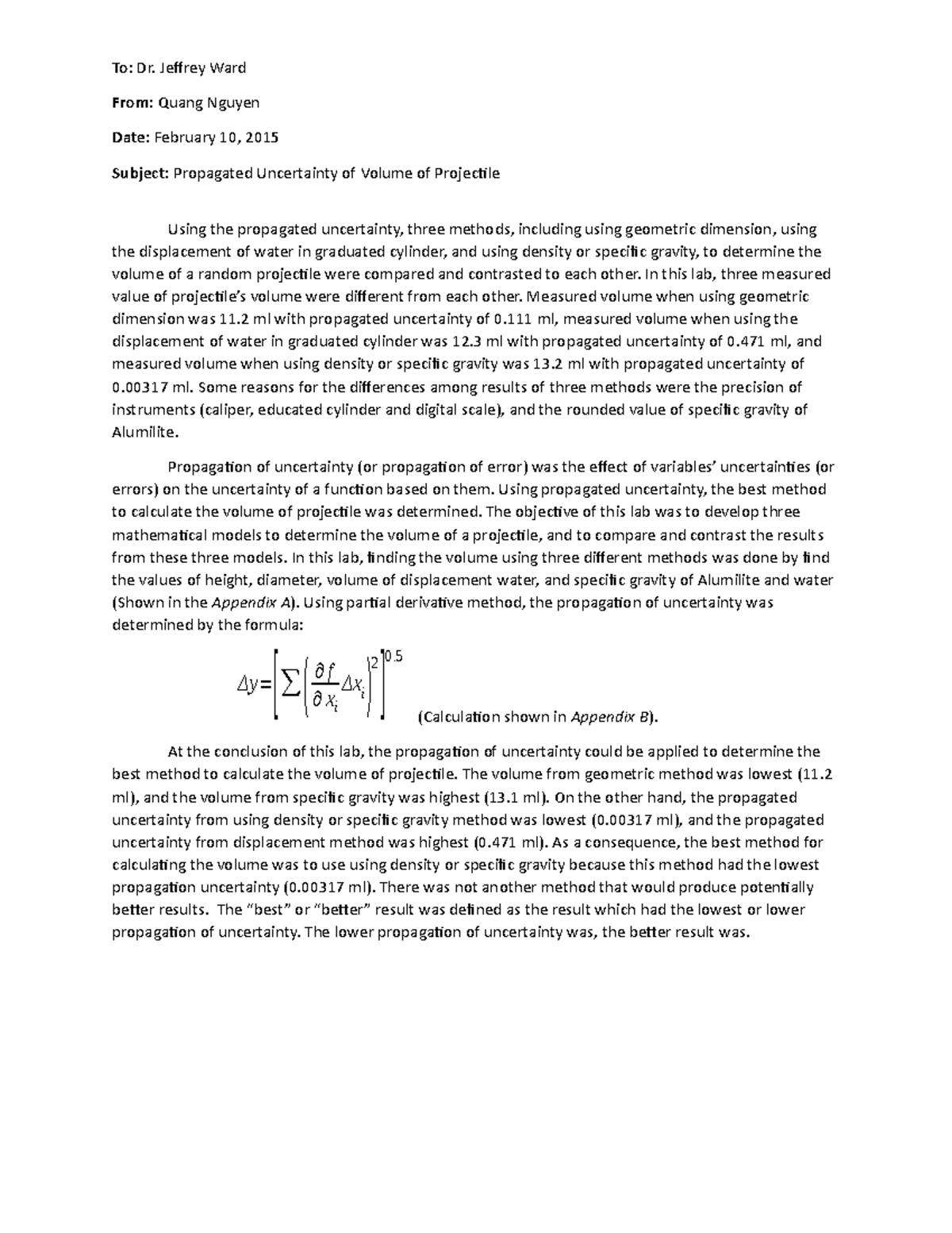 Lab5 memo - Lab5 memo - STT 351 - Prob & Statistics Engineering - MSU ...