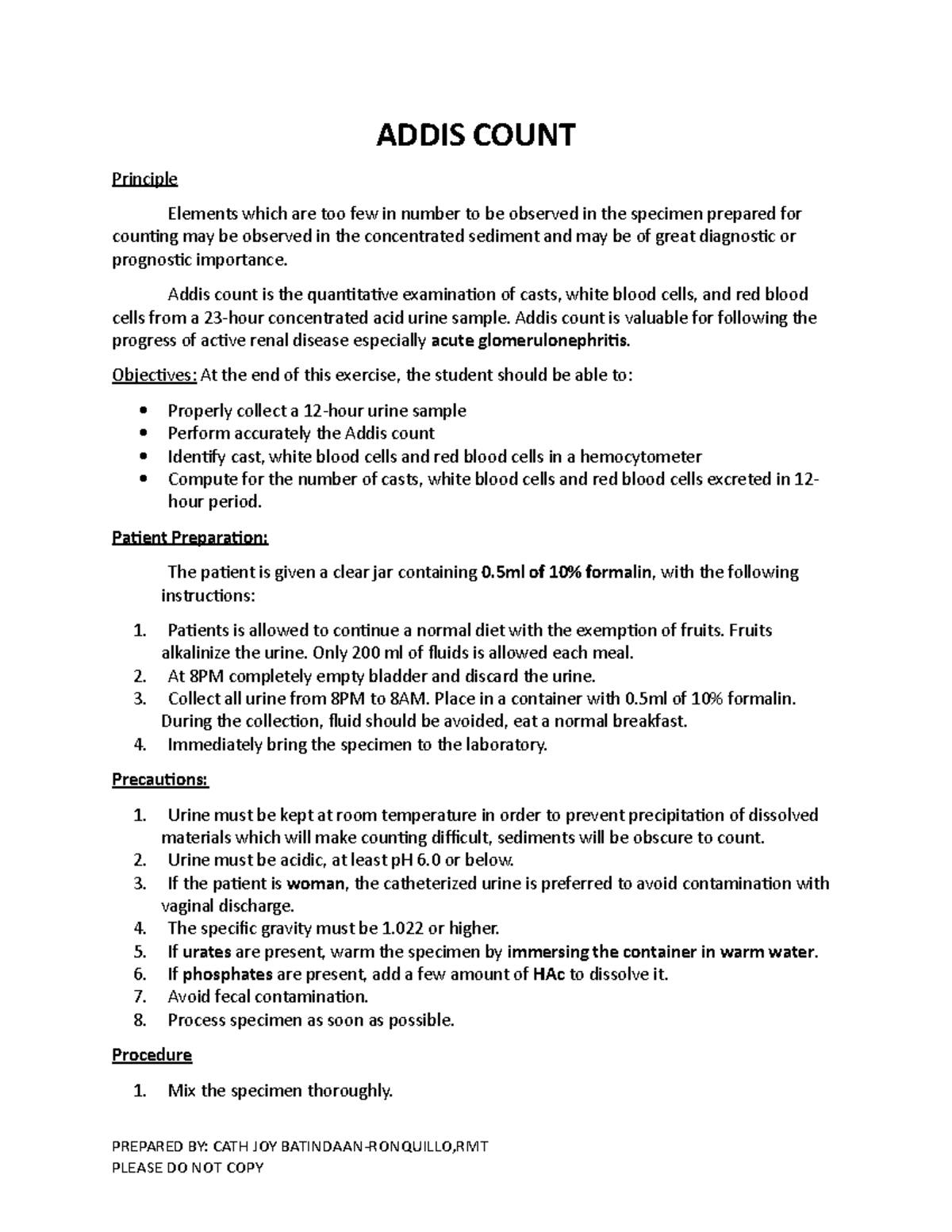 Addis Count-AUBF LAB - This is a guide for your notes and activities in ...