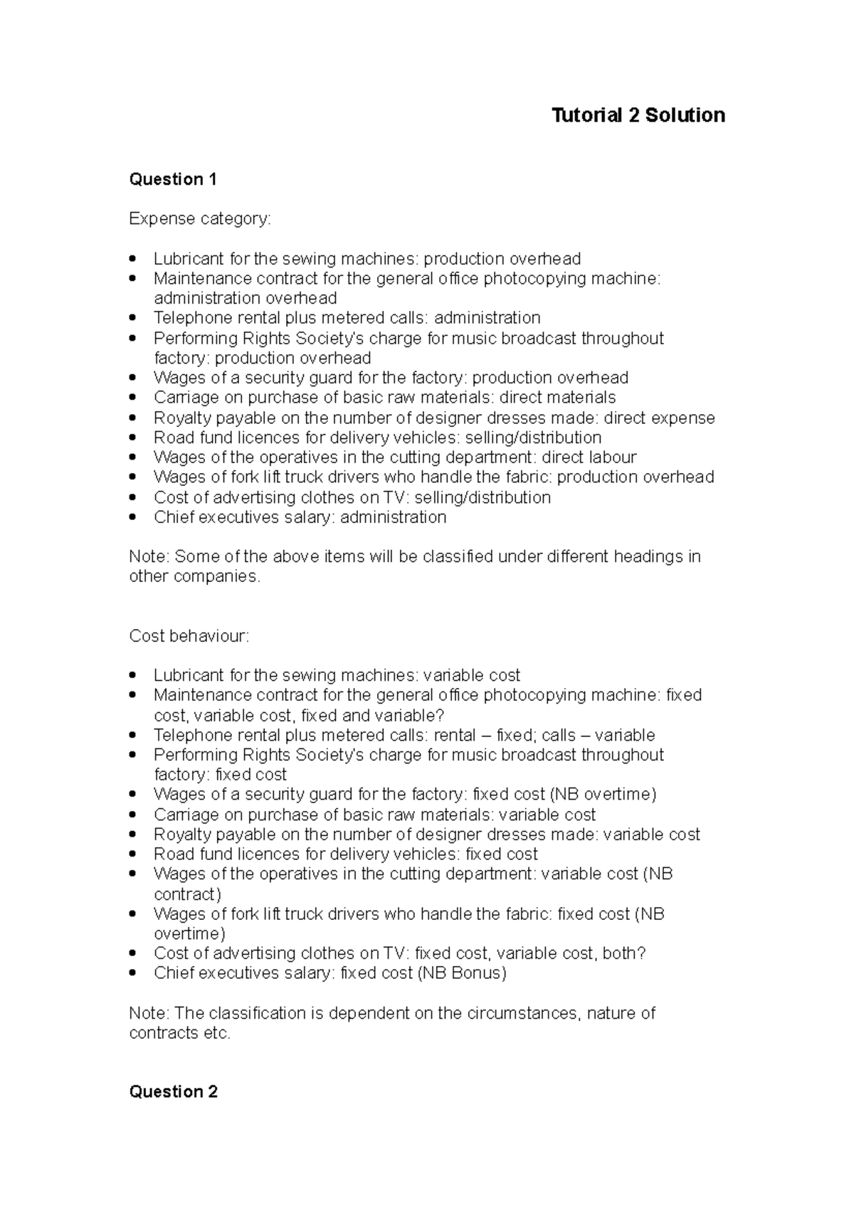 Tutorial 2 solution - Soluciones ejercicios - Tutorial 2 Solution ...