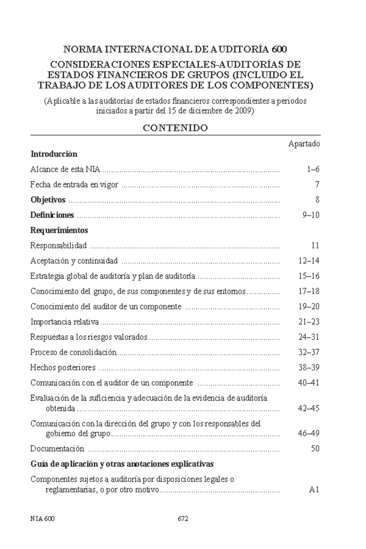Nia 600 y610 - Nnia 600 - NORMA INTERNACIONAL DE AUDITORÍA 600 ...