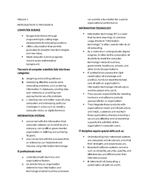 Introduction to Computer - Finals - Reviewer - Module: FINALS REVIEWER Prepared By: Amiel Josiah ...