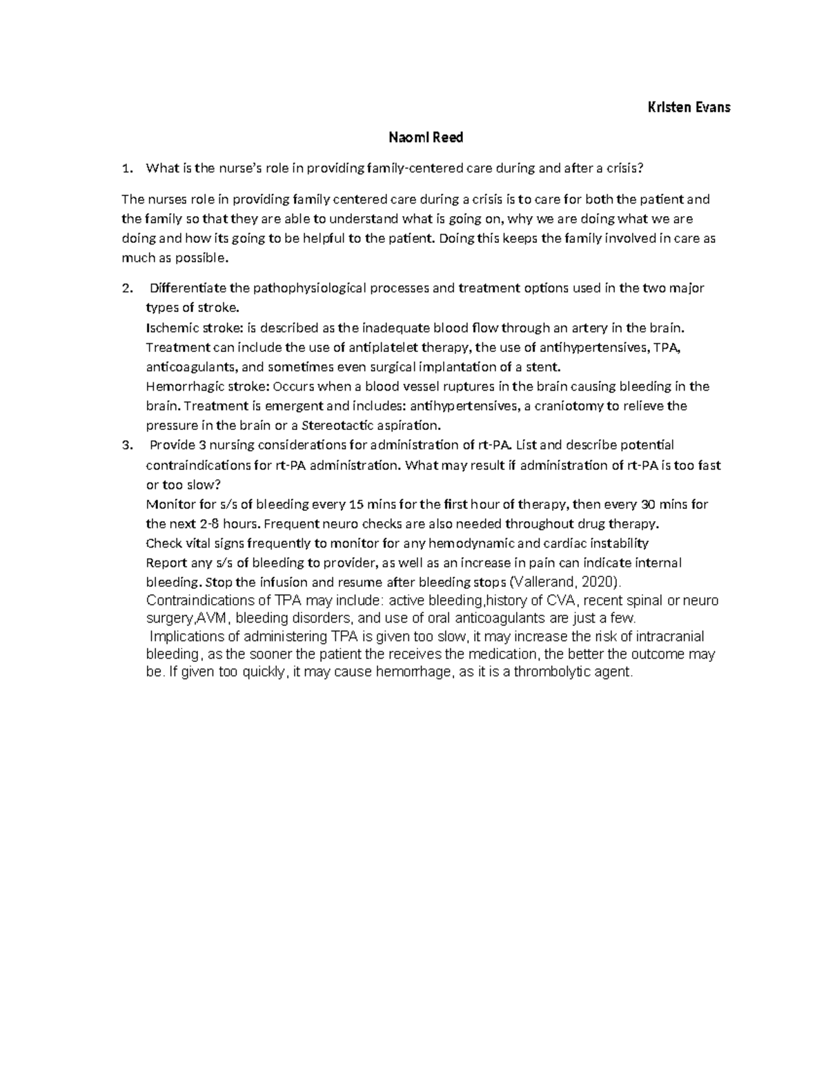 Naomi reed simulation pre work questions - Kristen Evans Naomi Reed ...