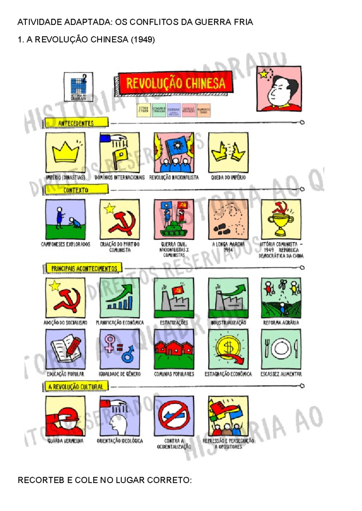 Atividade Adaptada Guerra FRIA 2 - História - ATIVIDADE ADAPTADA: OS CONFLITOS DA GUERRA FRIA 1 ...