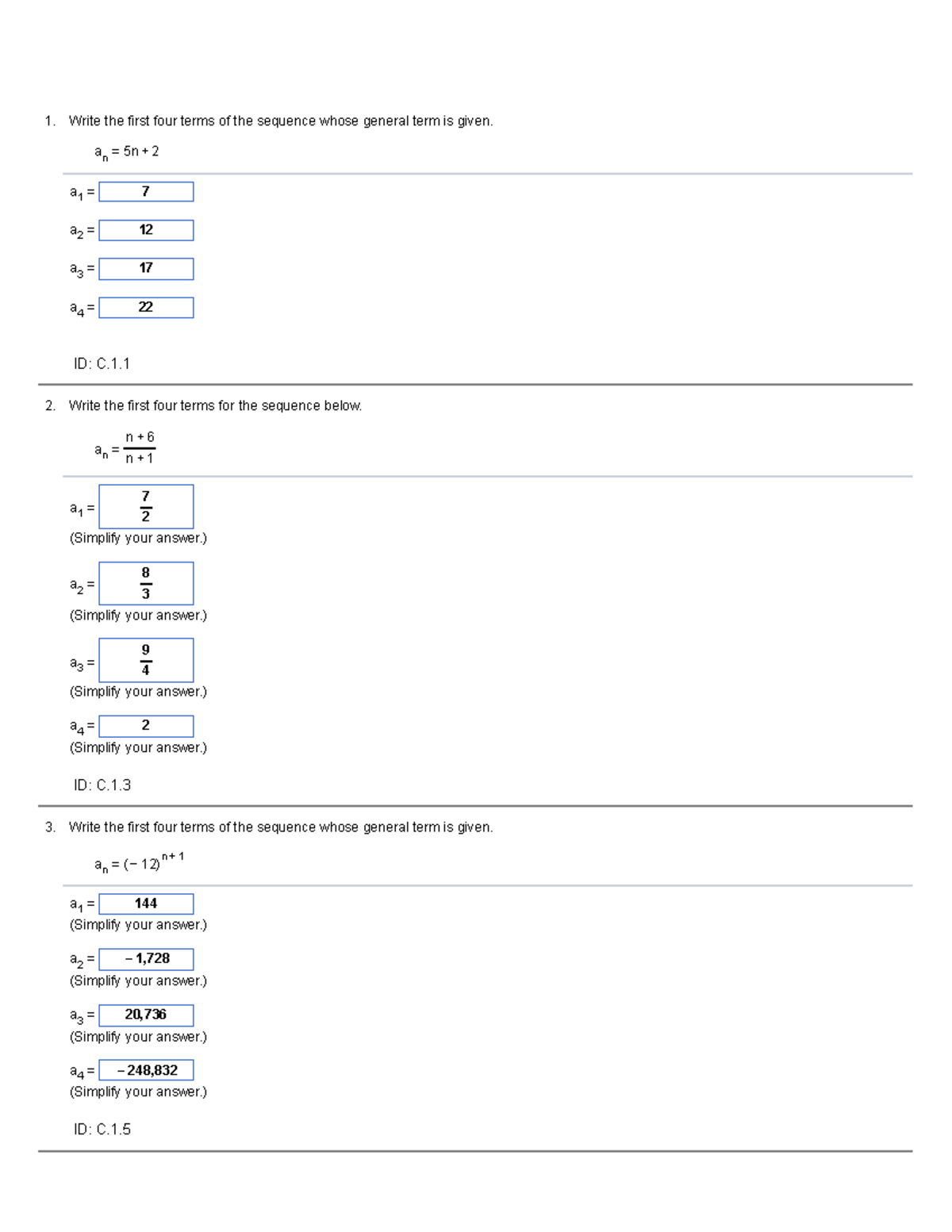 Exercises for C - 1. 2. 3. Student: _____________________ Date ...