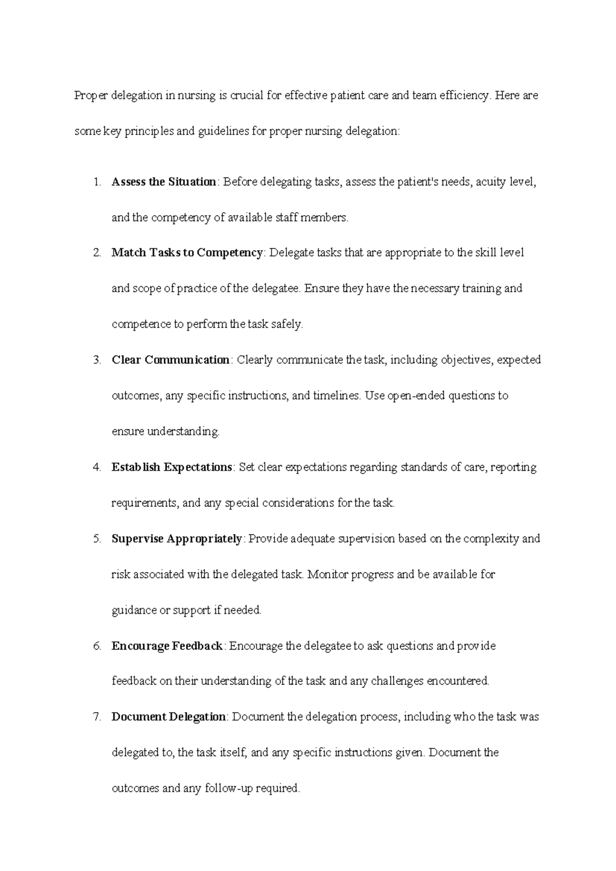 Proper delegation - Here are some key principles and guidelines for ...