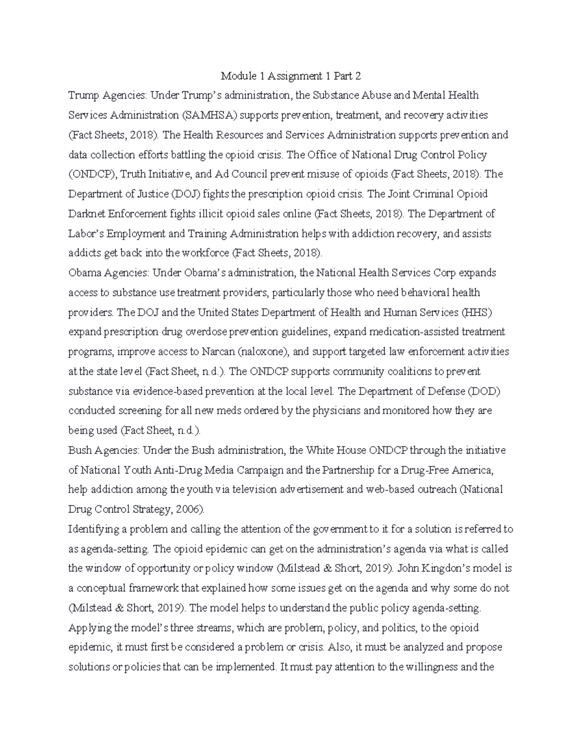 Module 1 Assignment 1 Part 2 - Module 1 Assignment 1 Part 2 Trump Agencies: Under Trump’s - Studocu