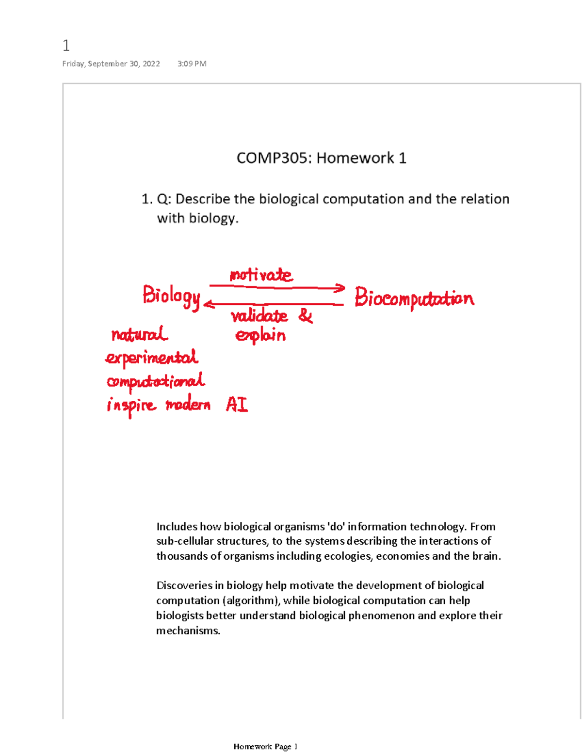 1 - Tutorial 1 with solutions - Includes how biological organisms 'do ...