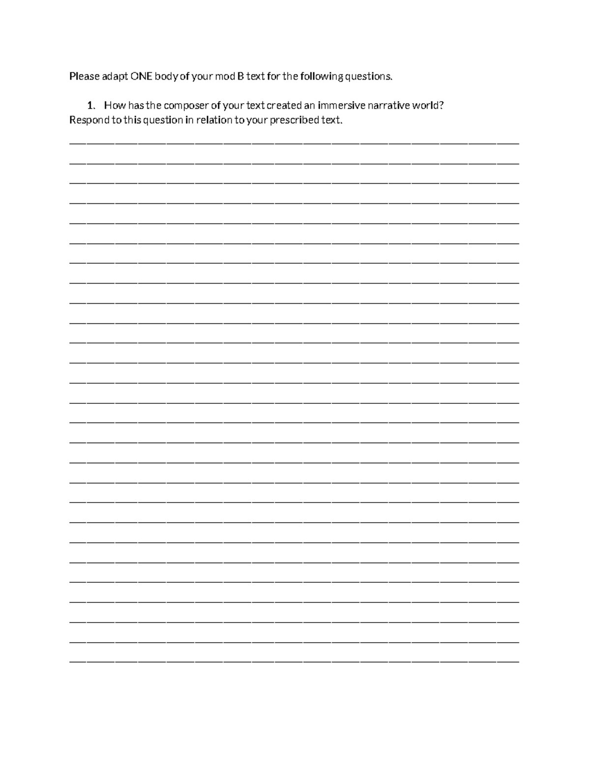 Yr 12 Practice Mod B - Please adapt ONE body of your mod B text for the ...