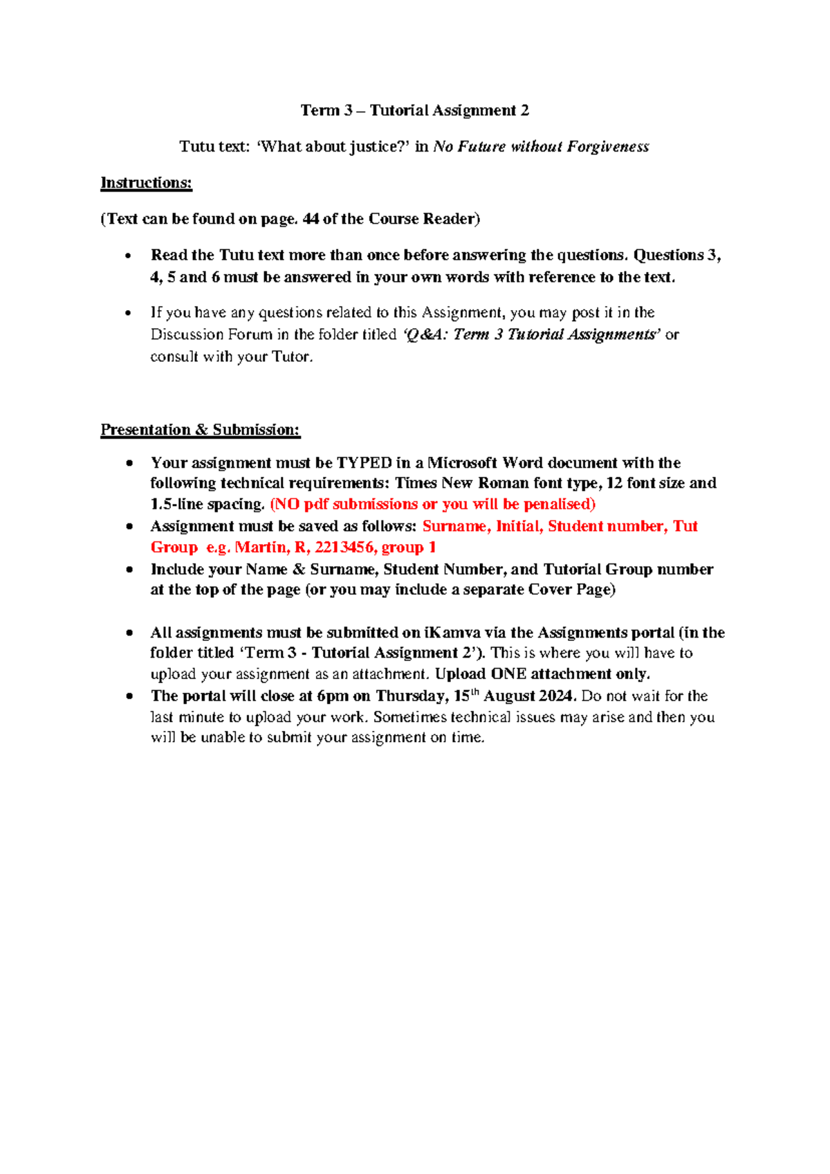 Term 3 - Tutorial Assignment 2 - Term 3 – Tutorial Assignment 2 Tutu ...