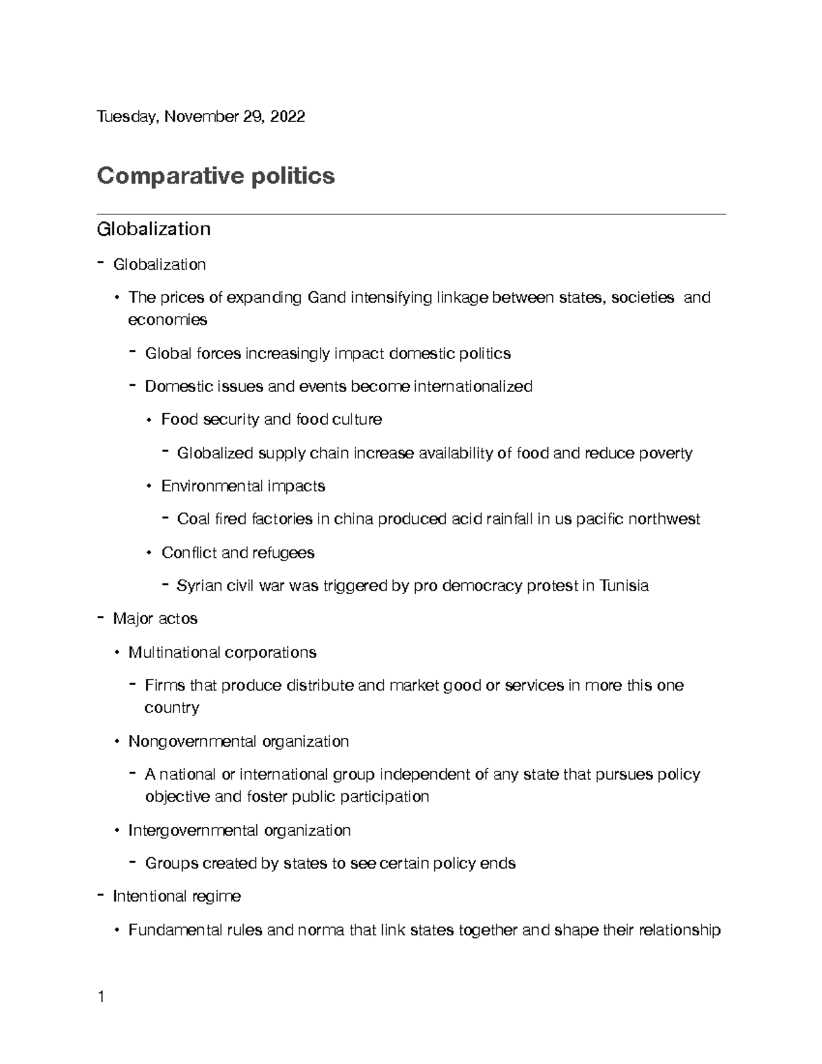 Comparative politics nov 29,2022 - Tuesday, November 29, 2022 ...