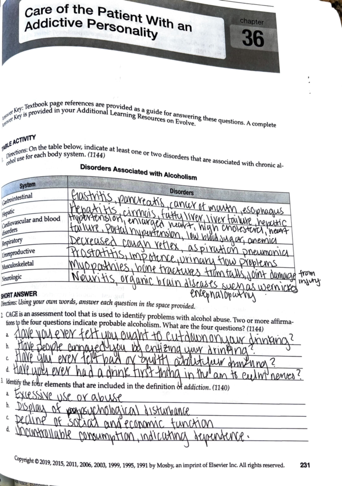 Chapter 36 study guide - care of the Patient. ,Addictive Personau:•th ...