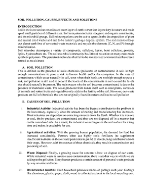 NOTE ON Water Pollution - WATER POLLUTION Water pollution is the ...