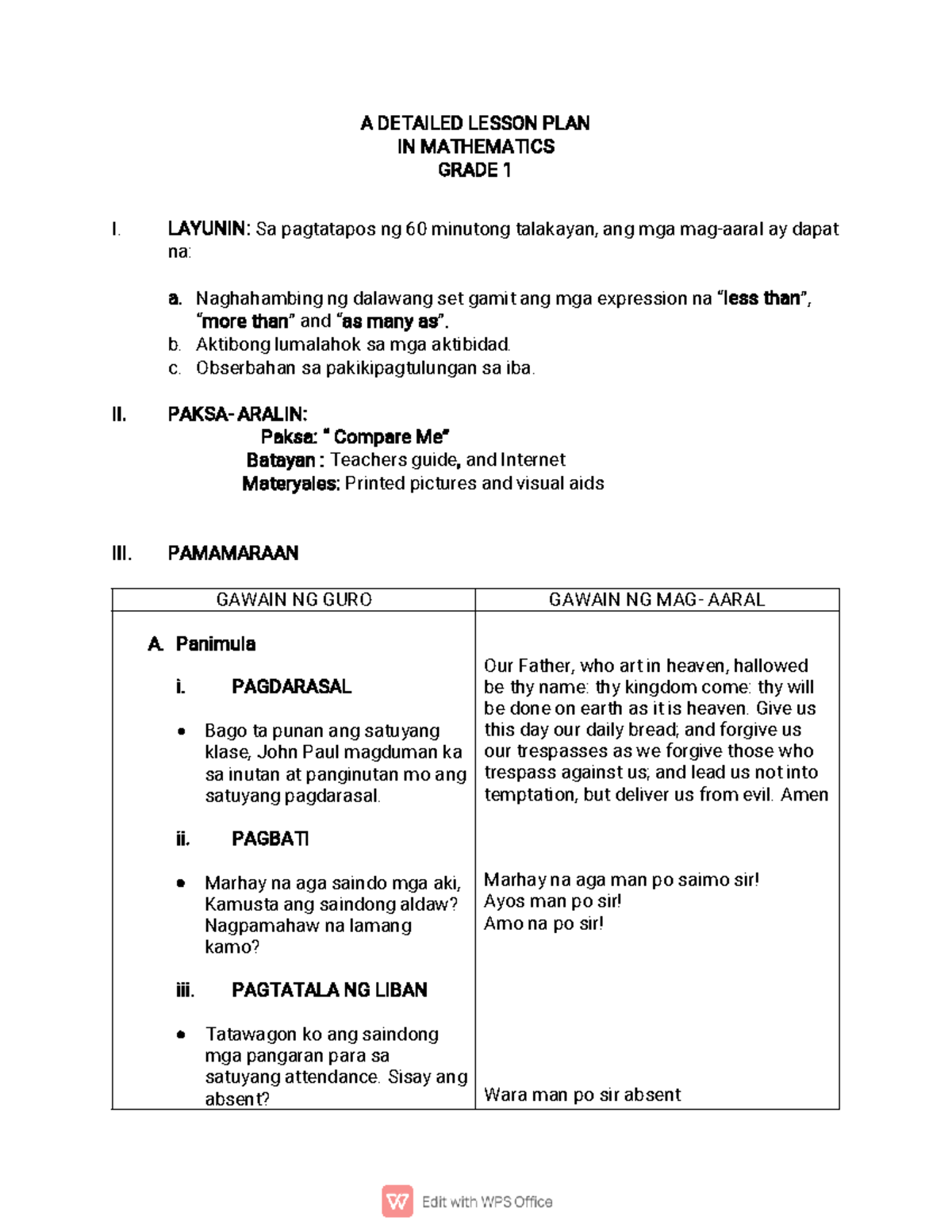 A Detailed Lesson PLAN - I hope it can help you! Thank you! - A ...