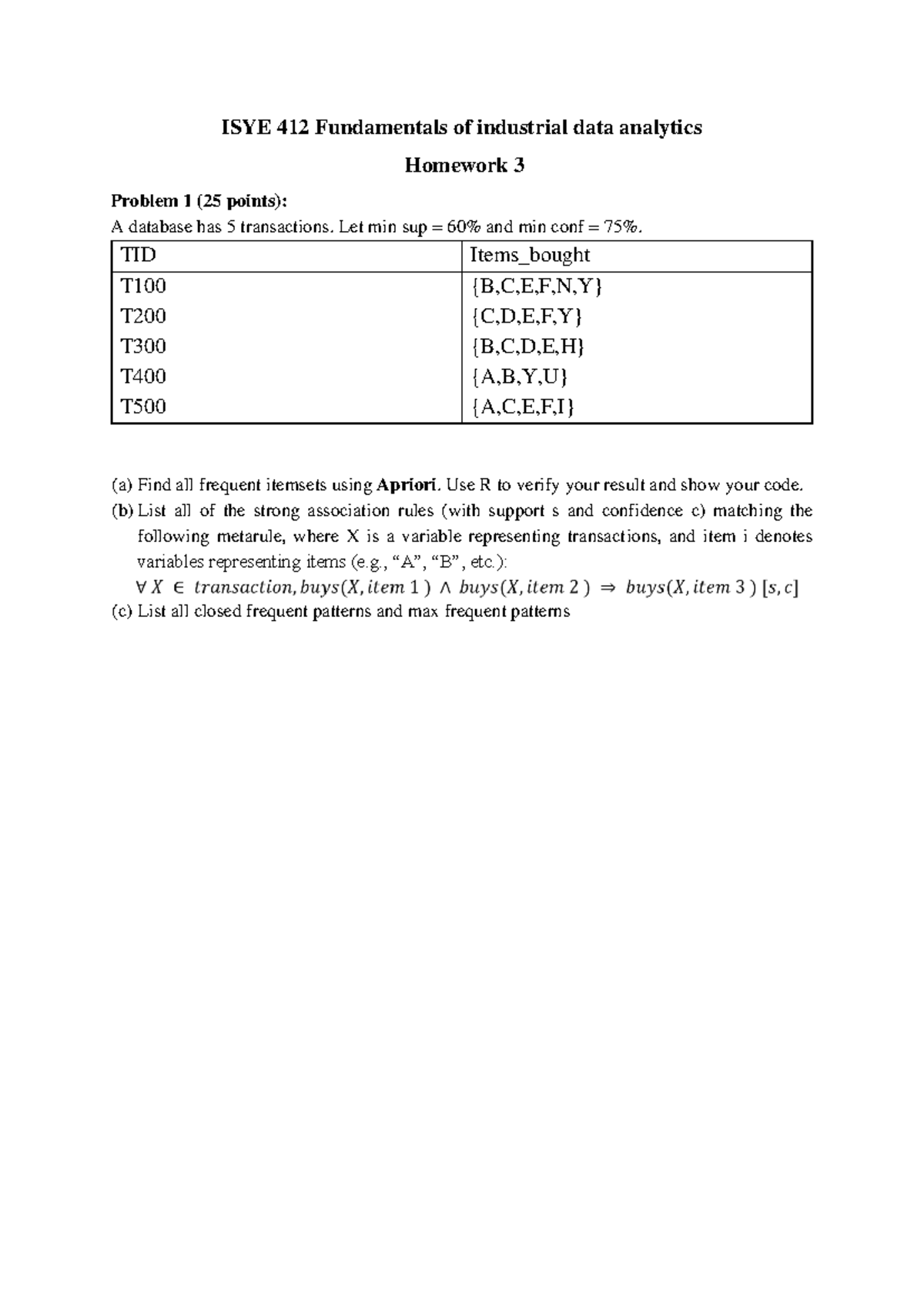 ISYE412HW3 Harsh Patel - ISYE 412 Fundamentals of industrial data ...
