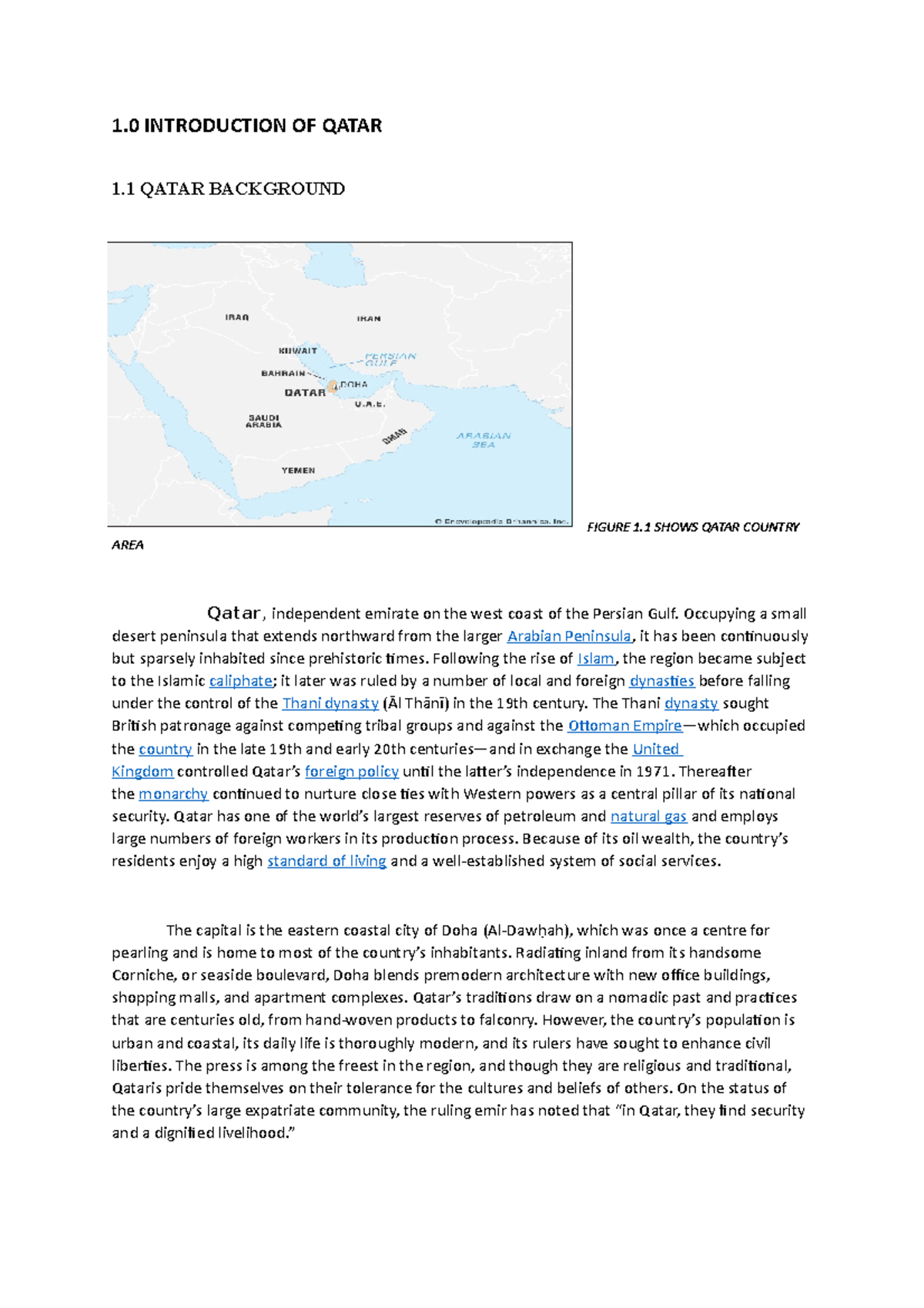 Eco120 works- intro - 1 INTRODUCTION OF QATAR 1 QATAR BACKGROUND FIGURE ...