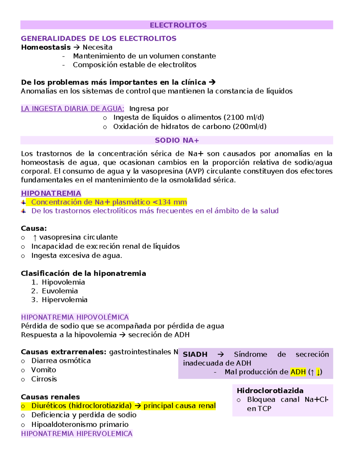 5. Electrolitos Ofical - ELECTROLITOS GENERALIDADES DE LOS ELECTROLITOS ...