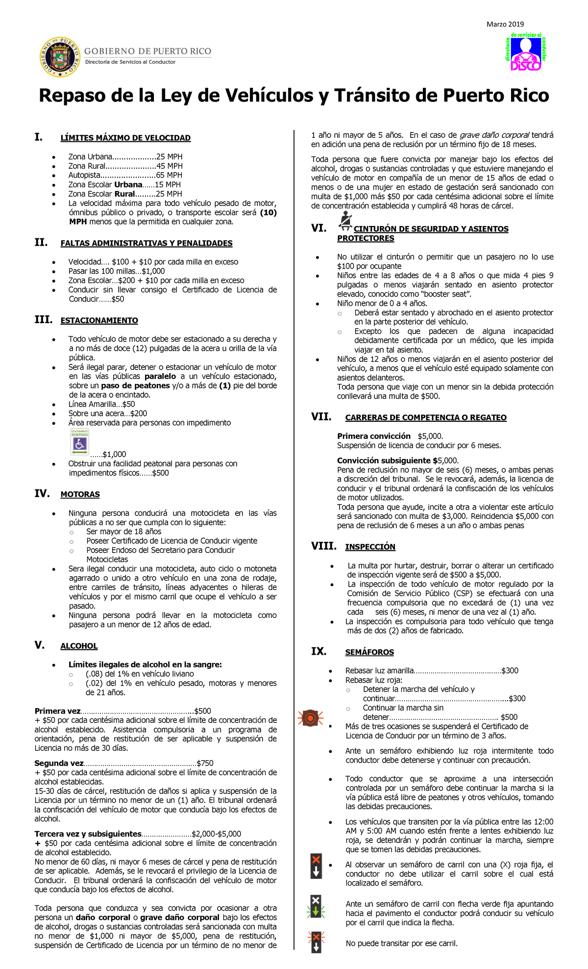 Repaso ley 22 rev 28marzo 2019 1 - Repaso de la Ley de Vehículos y ...