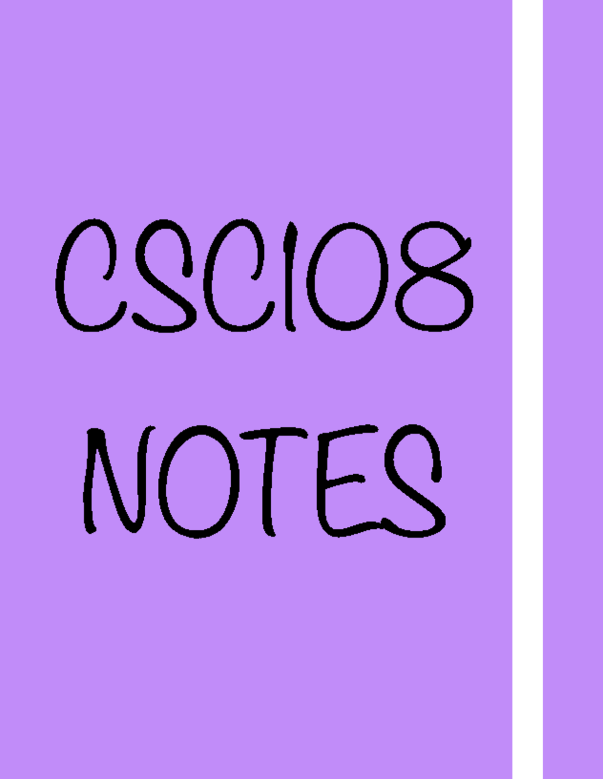 CSC 108 notes-compressed - CSC NOTES WEEK 1 NOTES LEC WOlB (1) > " Y ...