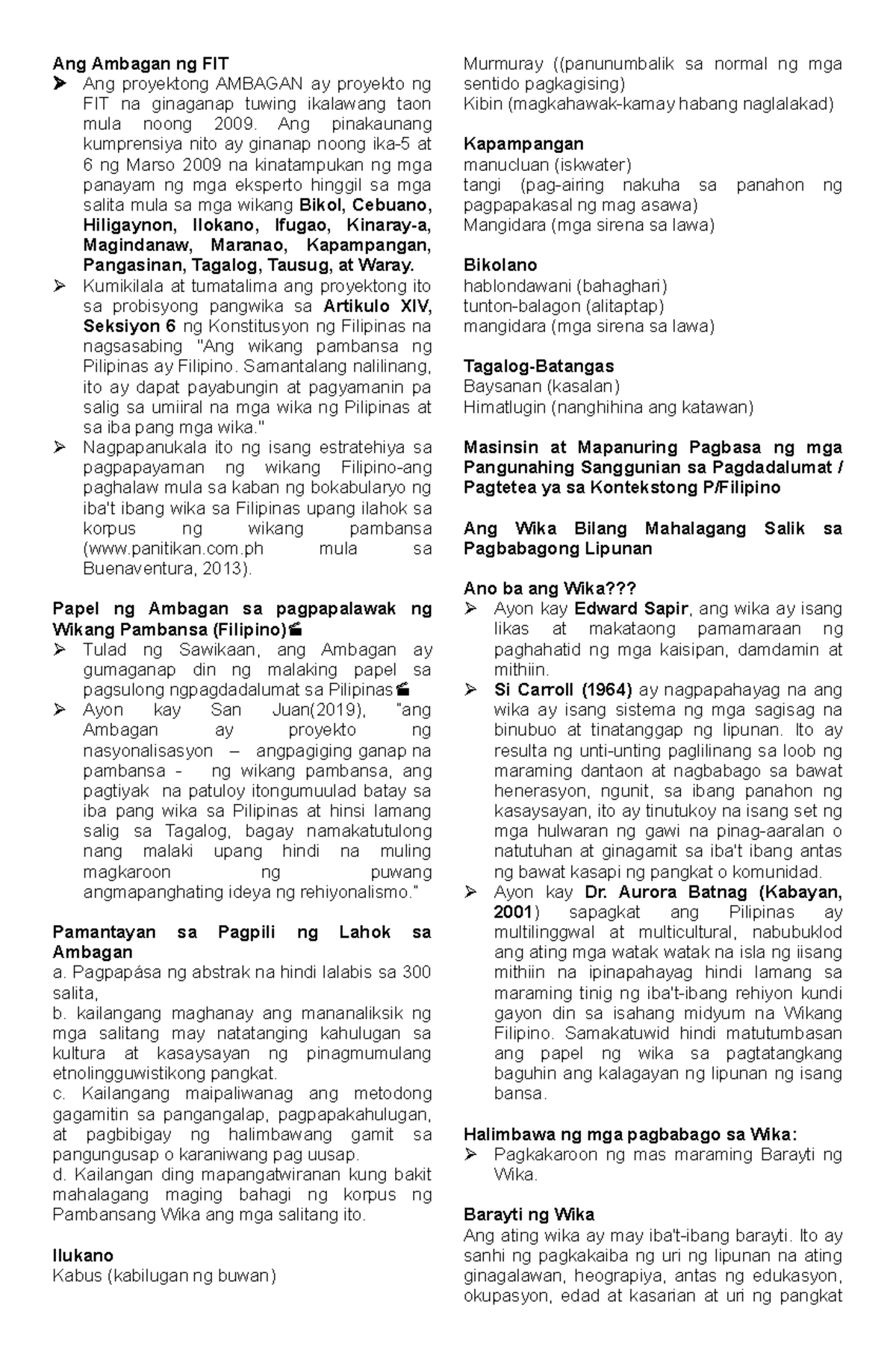 Ang Ambagan ng FIT - .... - Ang Ambagan ng FIT Ang proyektong AMBAGAN ...