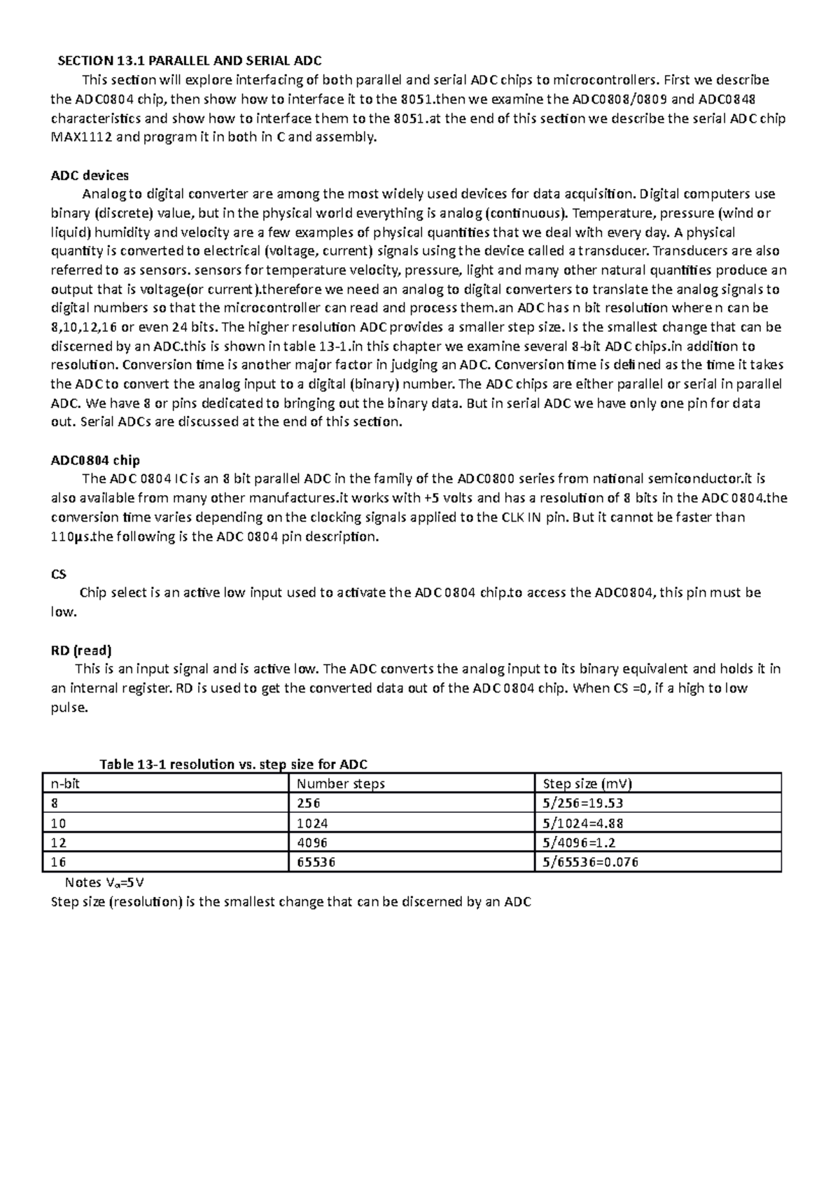 Parallel and serial ADC - First we describe the ADC0804 chip, then show how to interface it to ...