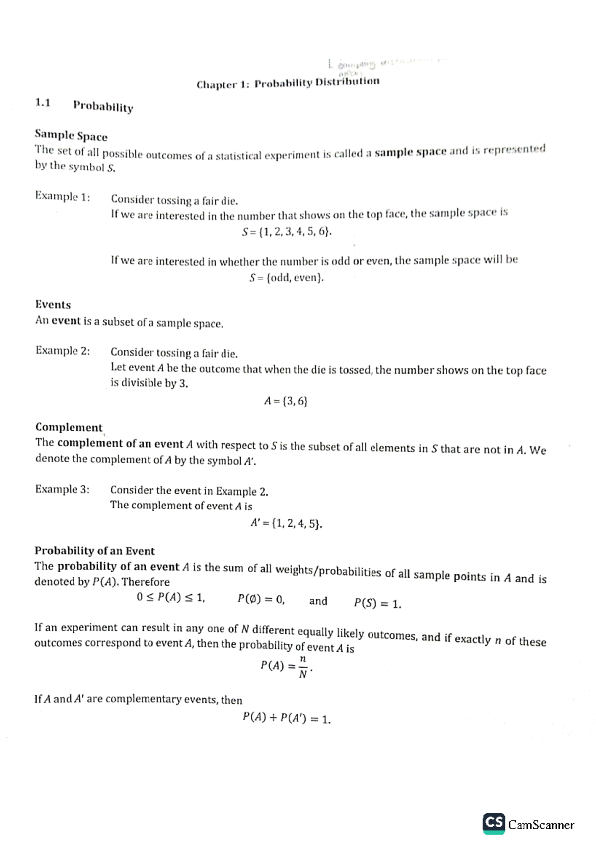 C1 Probability Distribution - Statistics For Science And Engineering ...