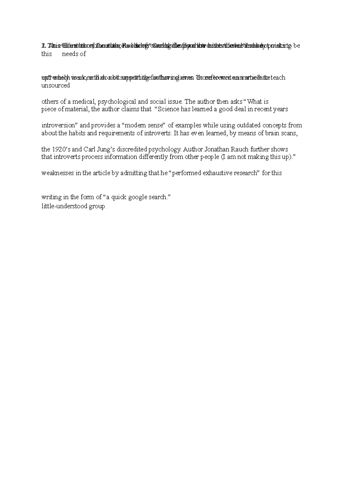 Caring for your Introvert outline activity - little-understood group ...