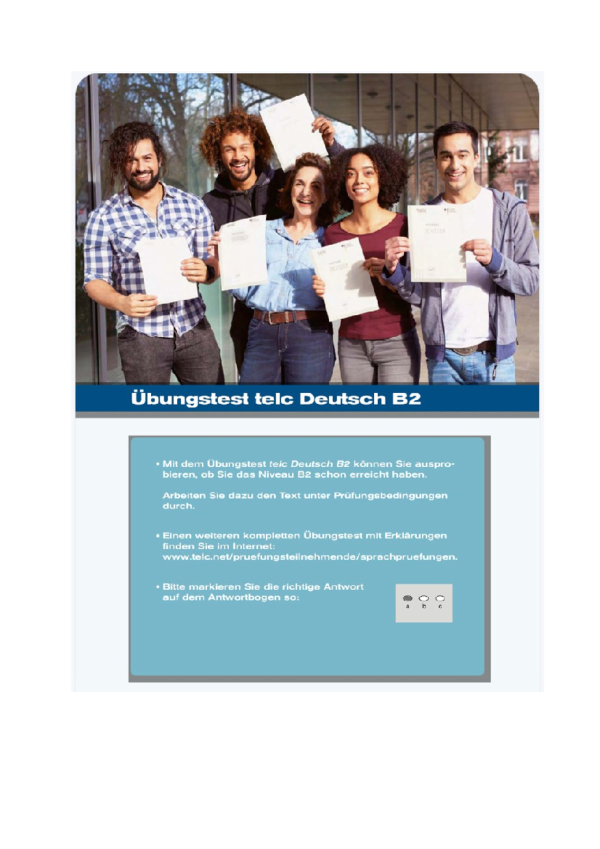 TELC B2 Modelltesttt - telc b2 modelltest - Kryptographie - Studocu