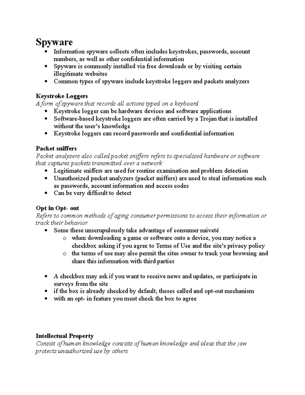 Spyware - From second part of the semester - Spyware Information ...