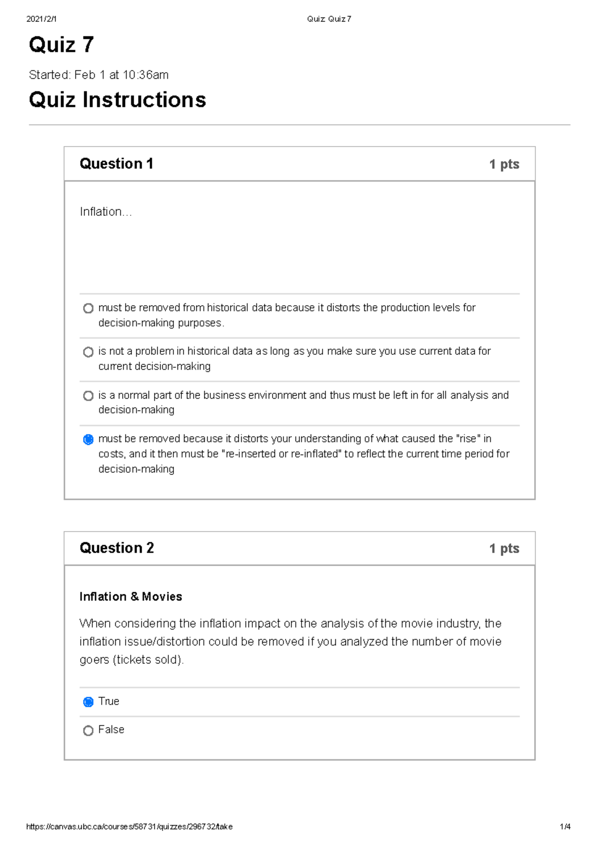 Quiz Quiz 7 - Jocelyn Quiz 7 - COMM 354 - UBC - Studocu