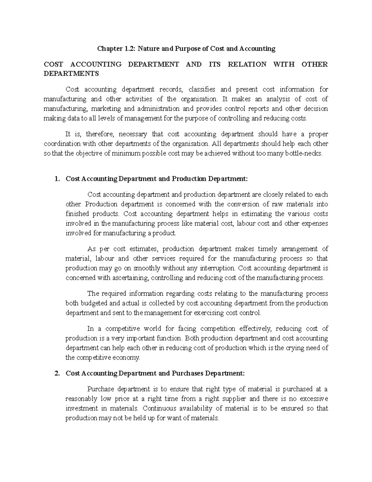Chapter 1.2 Nature and Purpose of Cost and Accounting - Chapter 1 ...