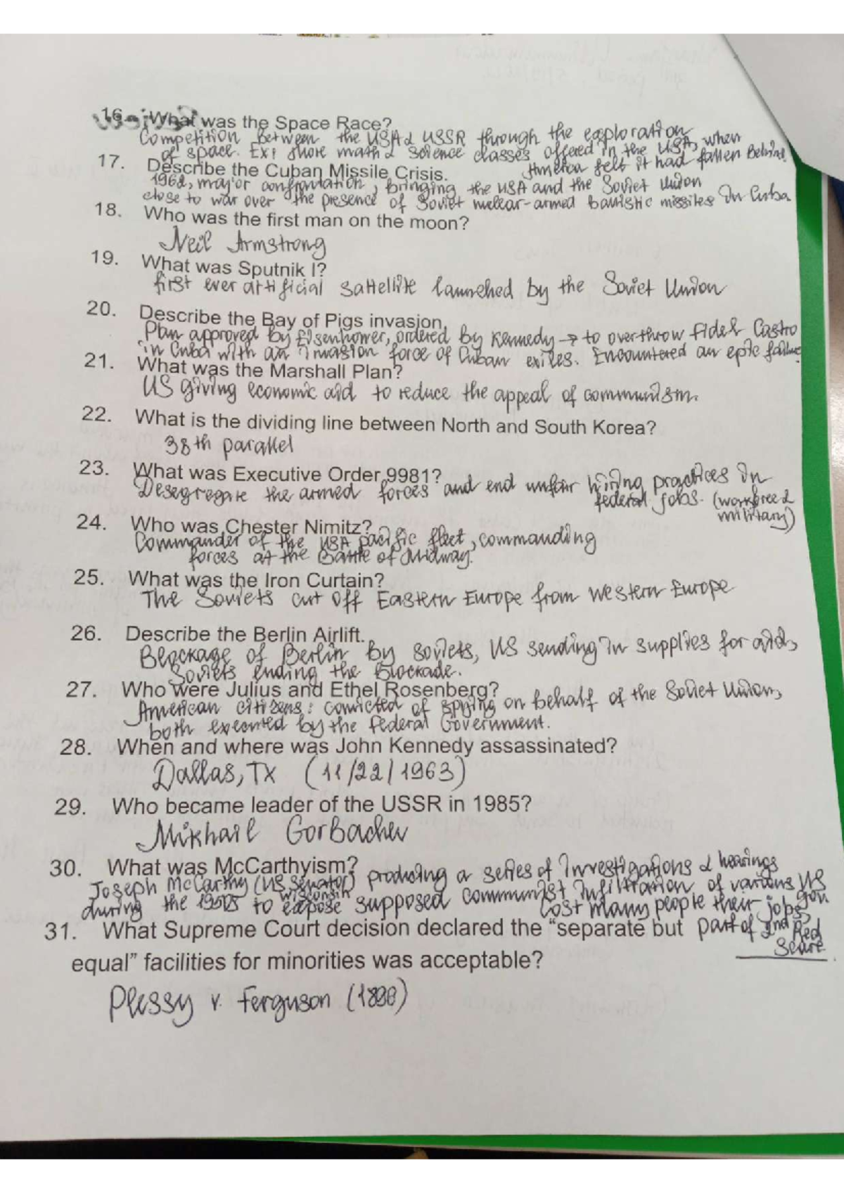 20220519 120207 - Exam review for US History course, detailed answers ...