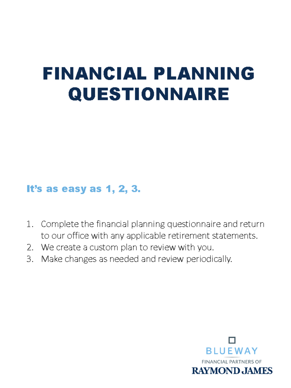 Financial planning questionnaire vb - FINANCIAL PLANNING QUESTIONNAIRE ...