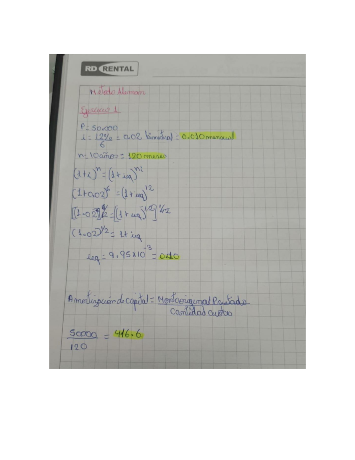 Semana 7 - Hola - Metado Aleman Egencies 1 i 0 bimestral 0 6 10amos 120 ...