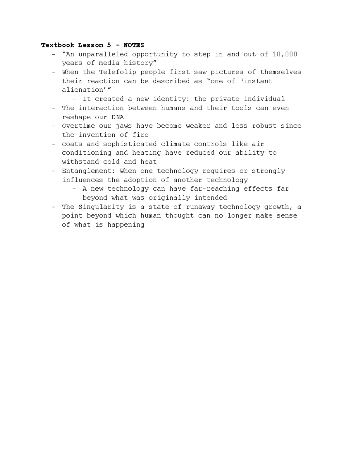 ANTH WEEK 3 - Prof. Lindsay Donaldson 8 Week Course - Textbook Lesson 5 ...