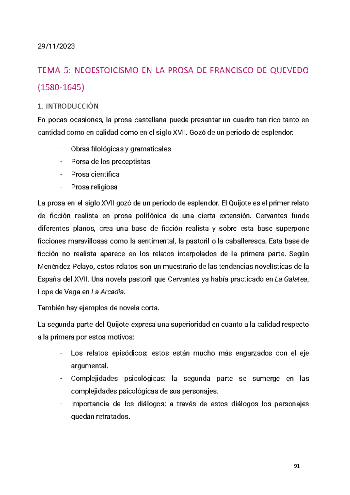 Barroco Apuntes - 29/11/ TEMA 5: NEOESTOICISMO EN LA PROSA DE FRANCISCO ...