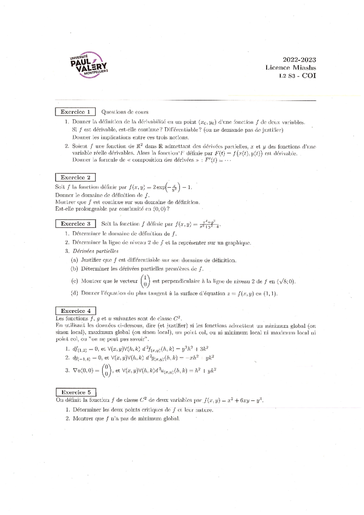 CC1 2022 corrigé - corrigé profite aussi - UNIVERSITÉ PAUL VALERY Licence Miashs MONTPELLIER3 L2 ...