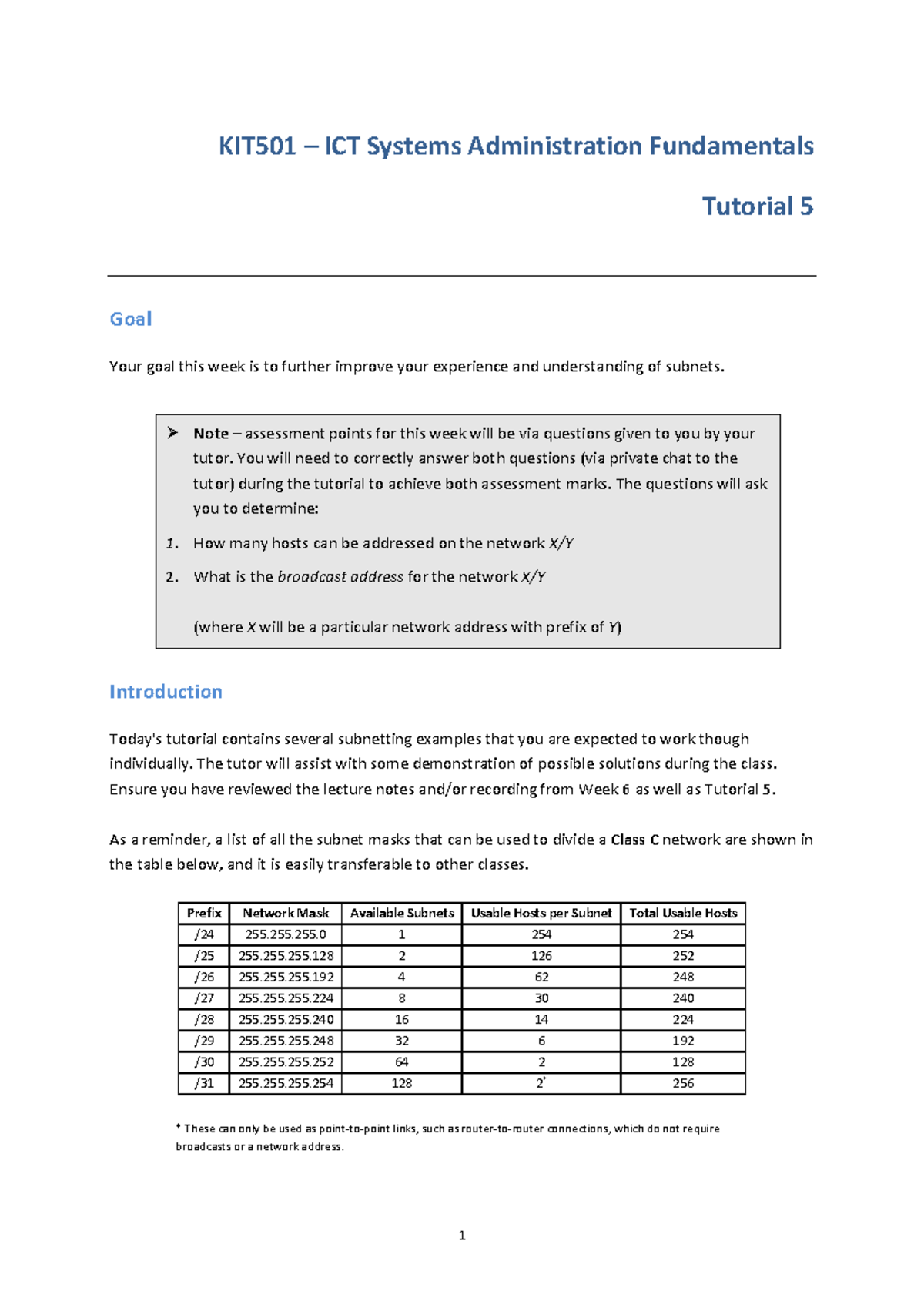 Kit501-tutorial-05 - Lecture notes - KIT501 – ICT Systems ...