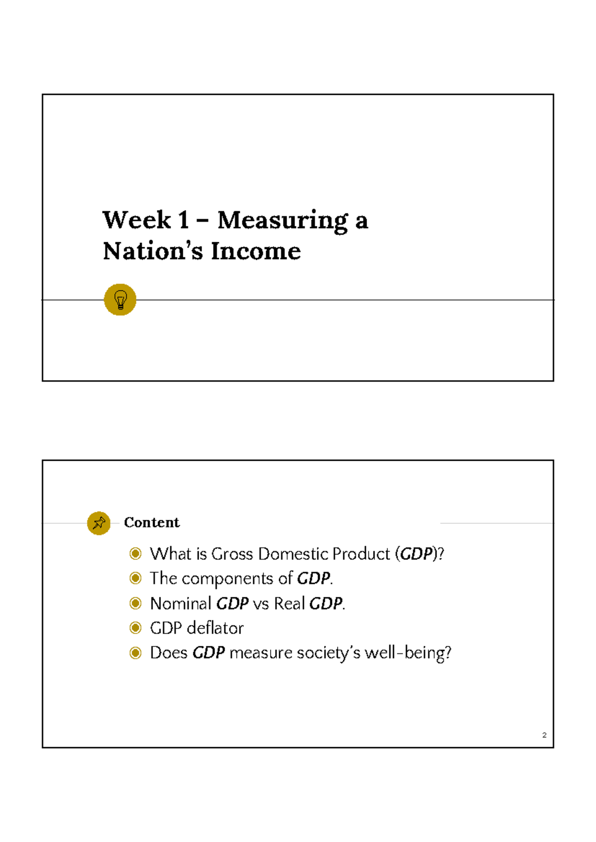 PDF Week1 Measuring Nation Income - Week 1 – Measuring a Nation’s ...