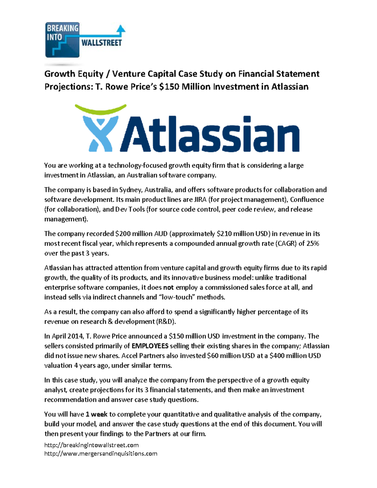 04-Atlassian-3-Statement-Case-Study - Growth Equity / Venture Capital ...