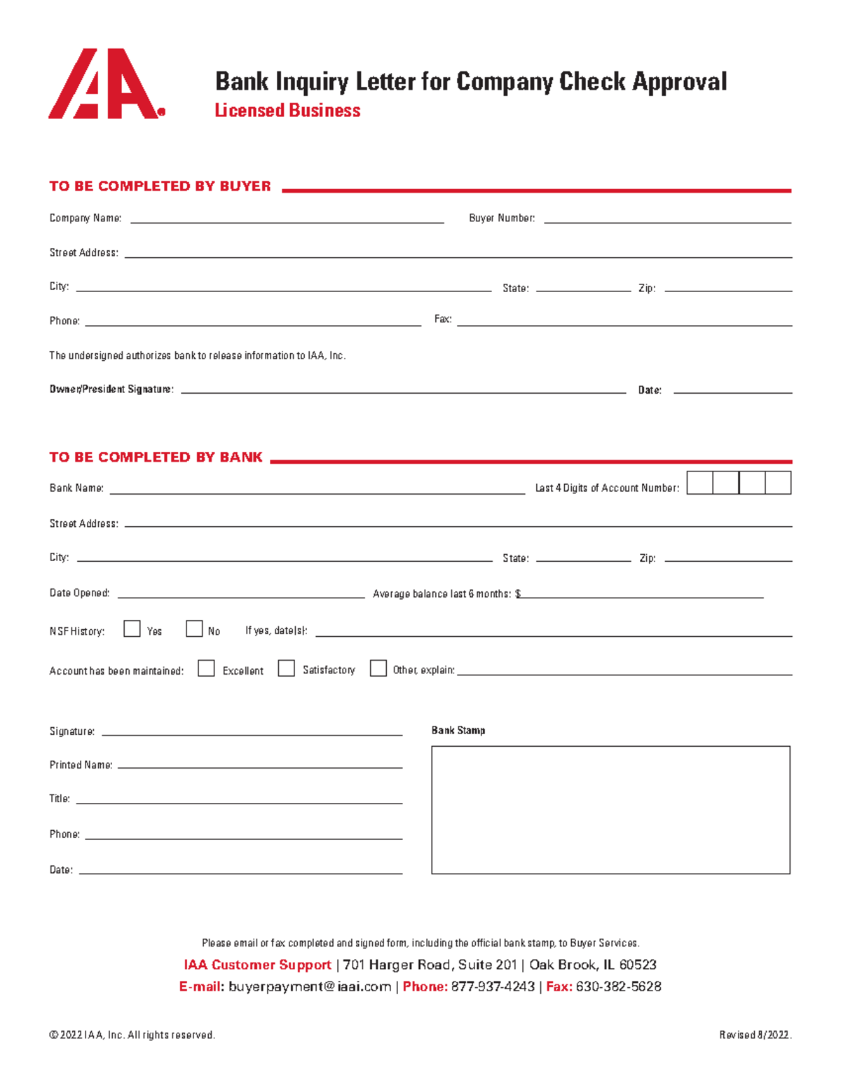 Bank Inquiry Letter for Company Check-writing Capabilities - Bank ...