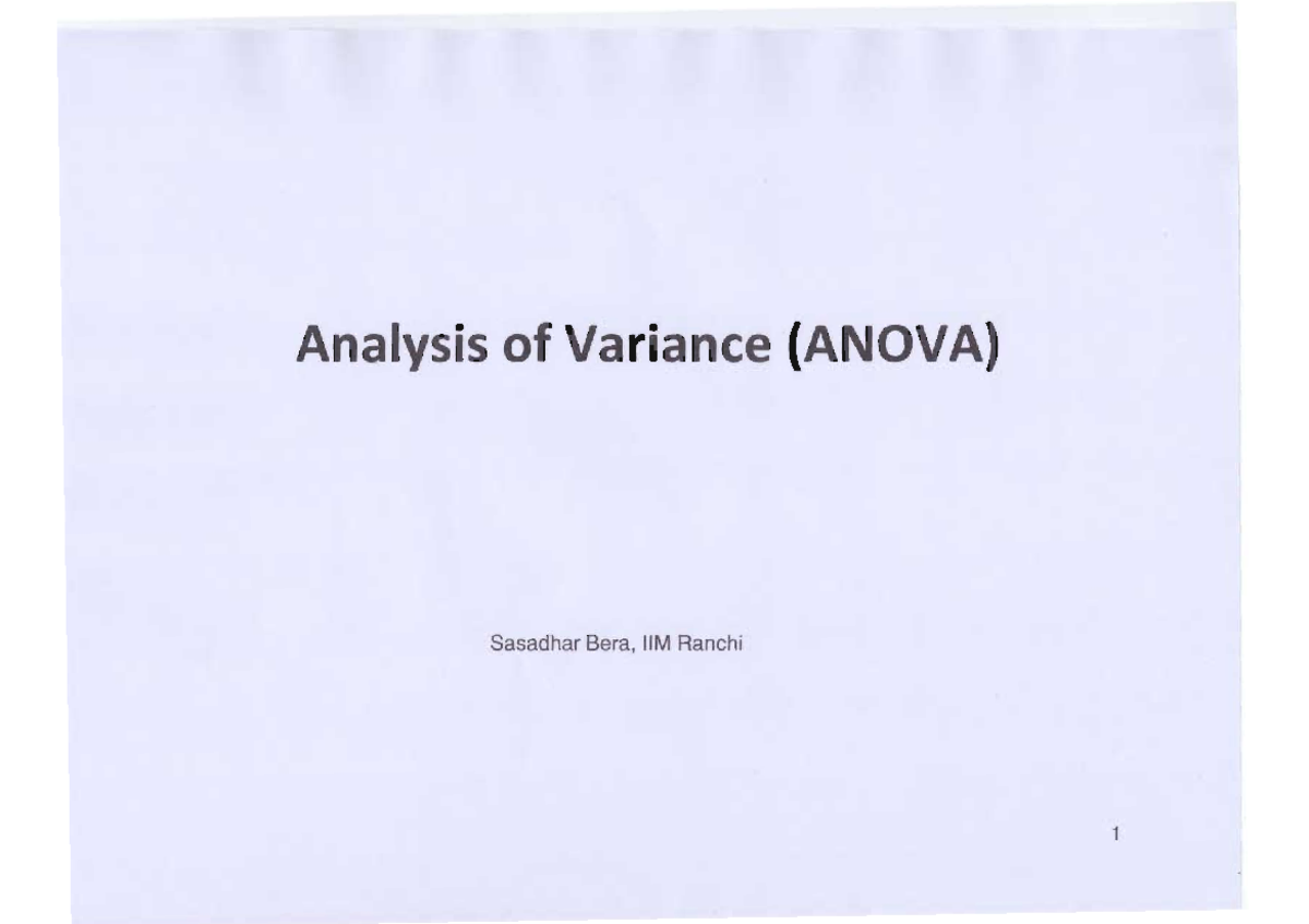 15- Anova - Stats - Business Statistics - Studocu