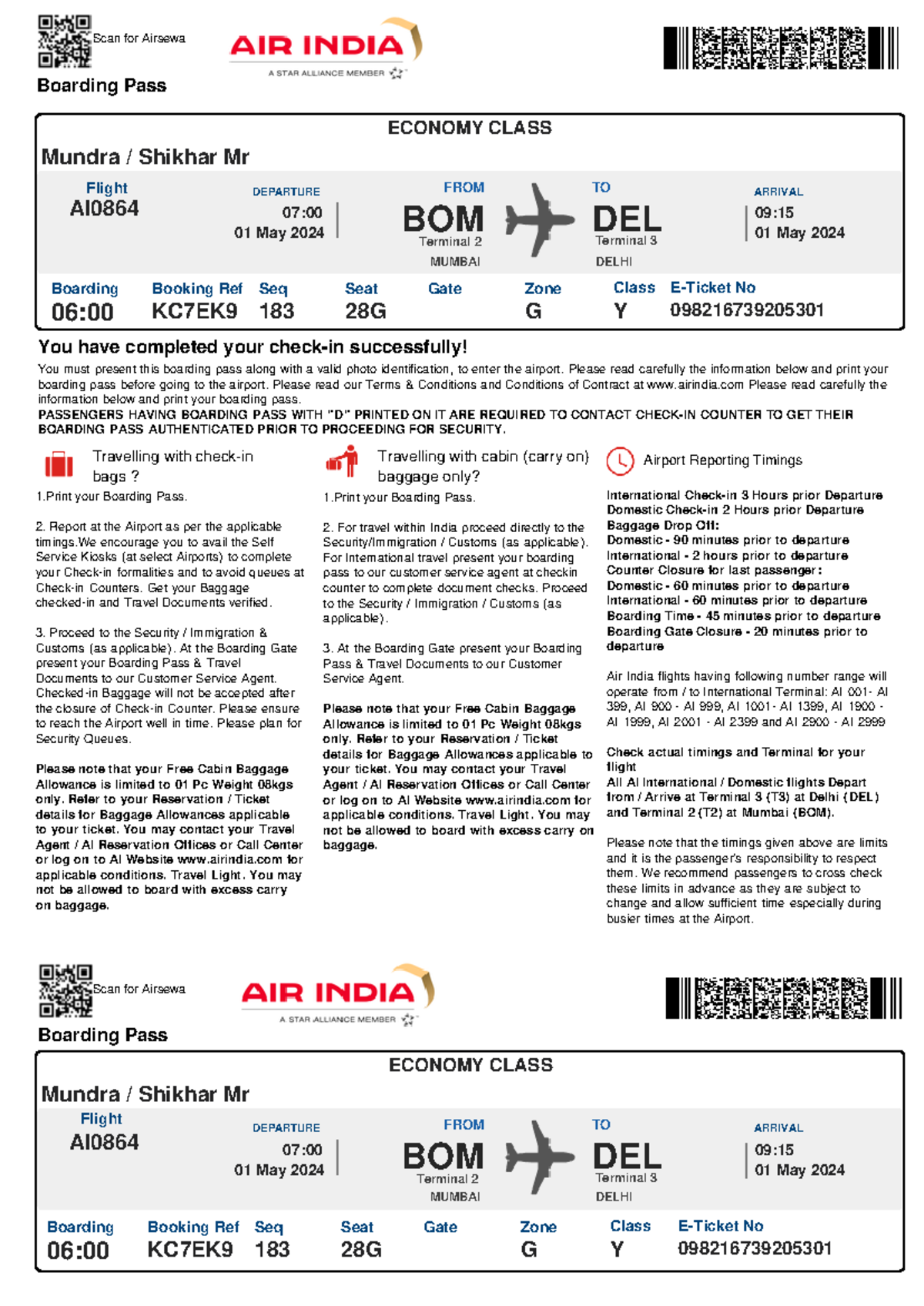 Bp - Bp practical - Your boarding Boarding Pass Scan for Airsewa Mundra ...
