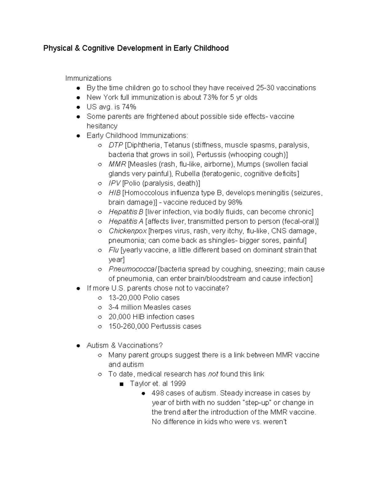 Chpt 7 physical and cognitive development in early childhood - Physical ...