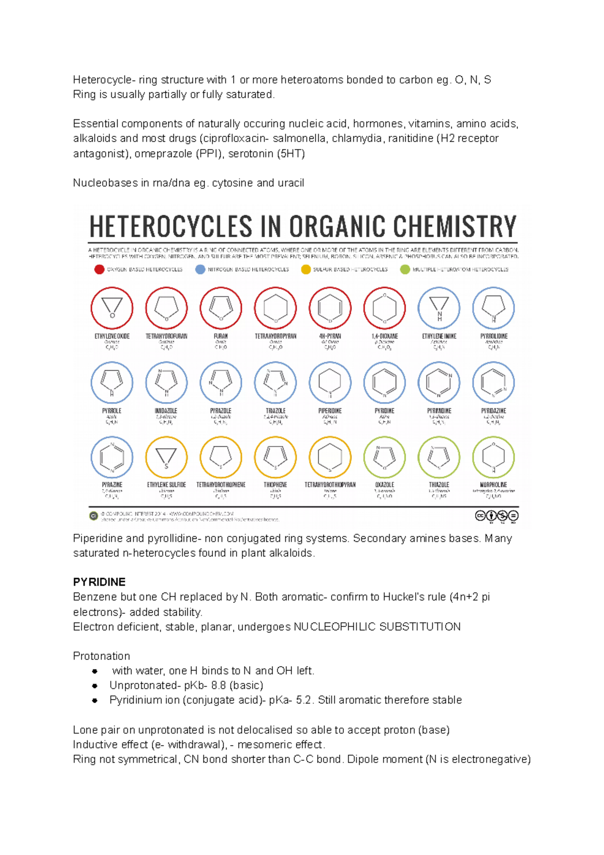 Heterocycles - dr paul bassin - Heterocycle- ring structure with 1 or ...
