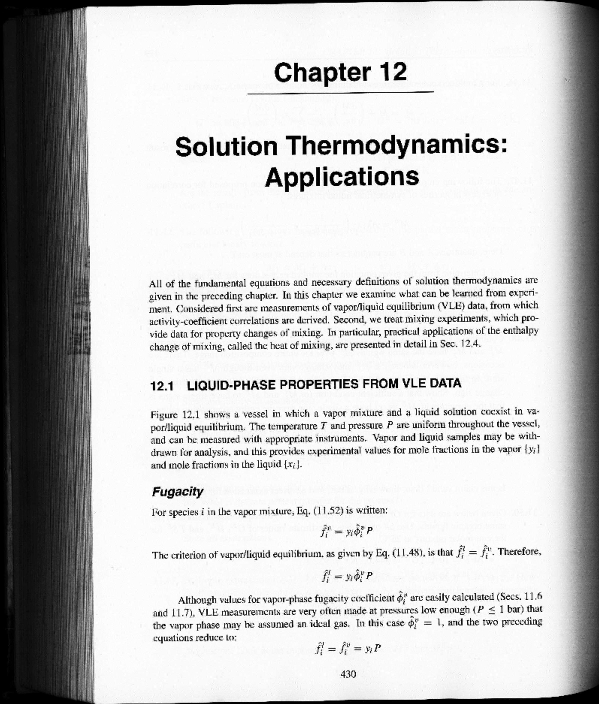 Thermodynamics van ness chapter 12 - CENG 300 - Studocu