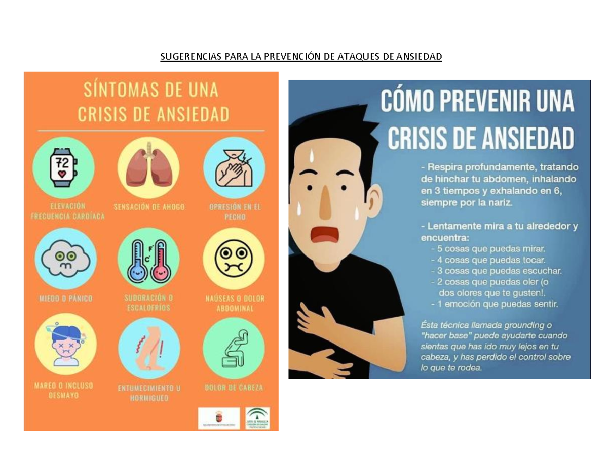 Crisis DE Ansiedad TIPS 2 - psicología - SUGERENCIAS PARA LA PREVENCI”N ...