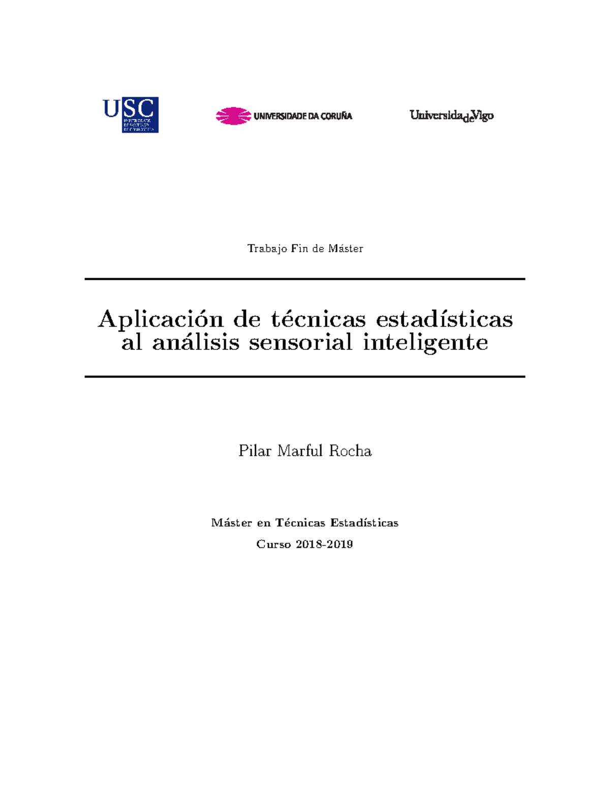 Analisis sensorial inteligente Pilar Marful Rocha - A mi tutora de la empresa TasteLab, Maruxa ...