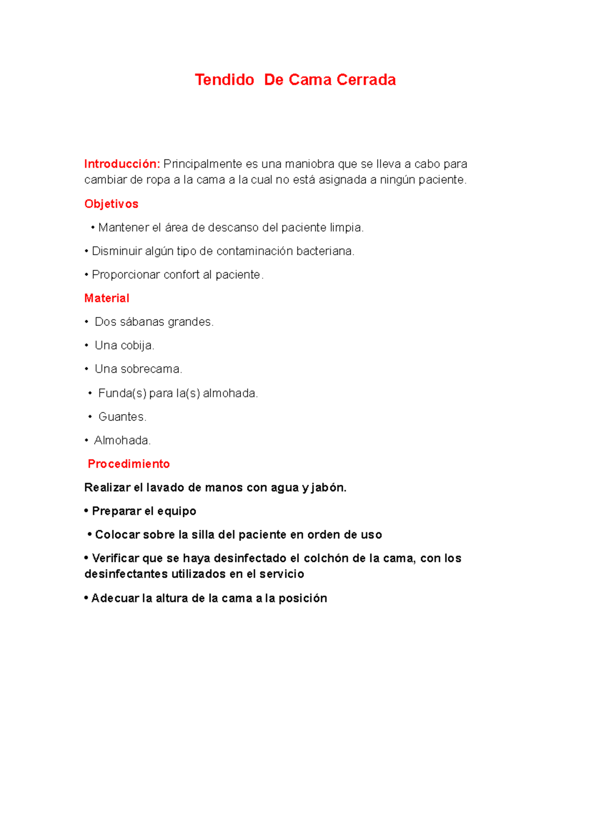 Documento (11) - Tendido cama cerrada - Tendido De Cama Cerrada ...