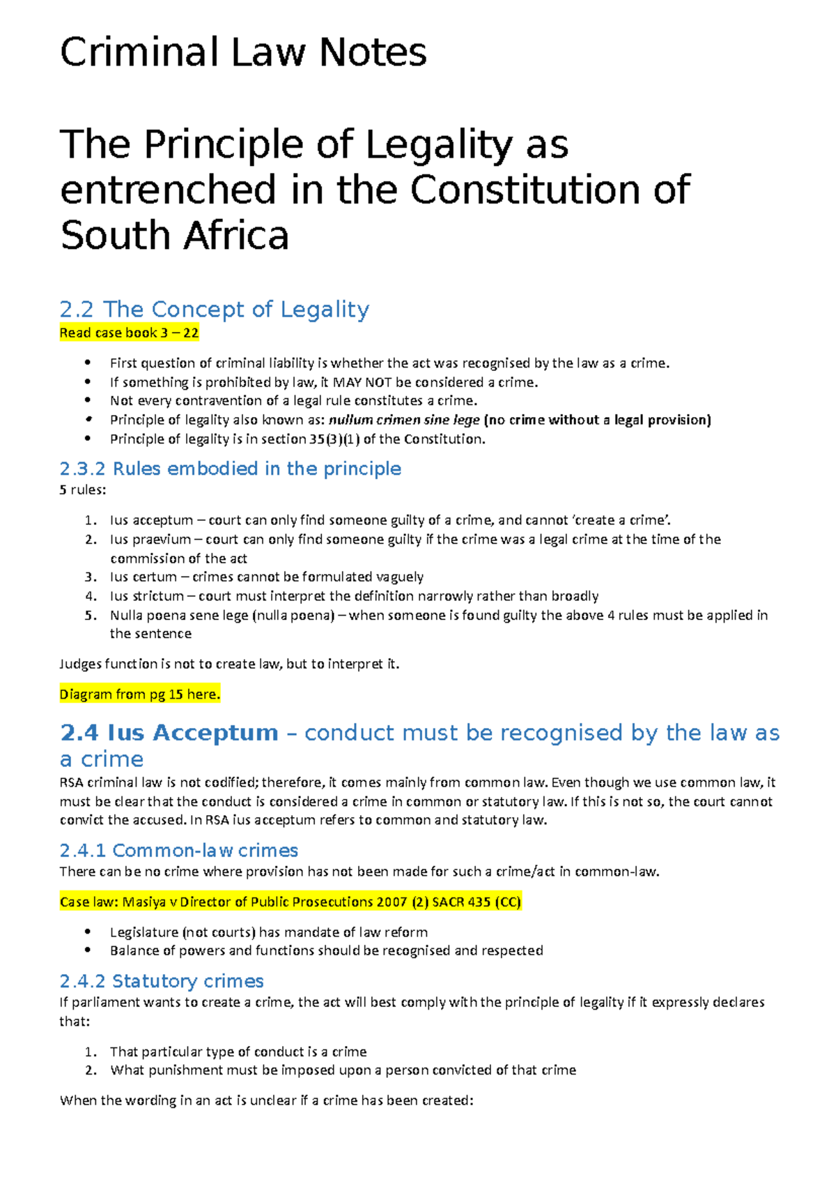 Crim Law notes from Gimmenotes combined - Criminal Law Notes The ...
