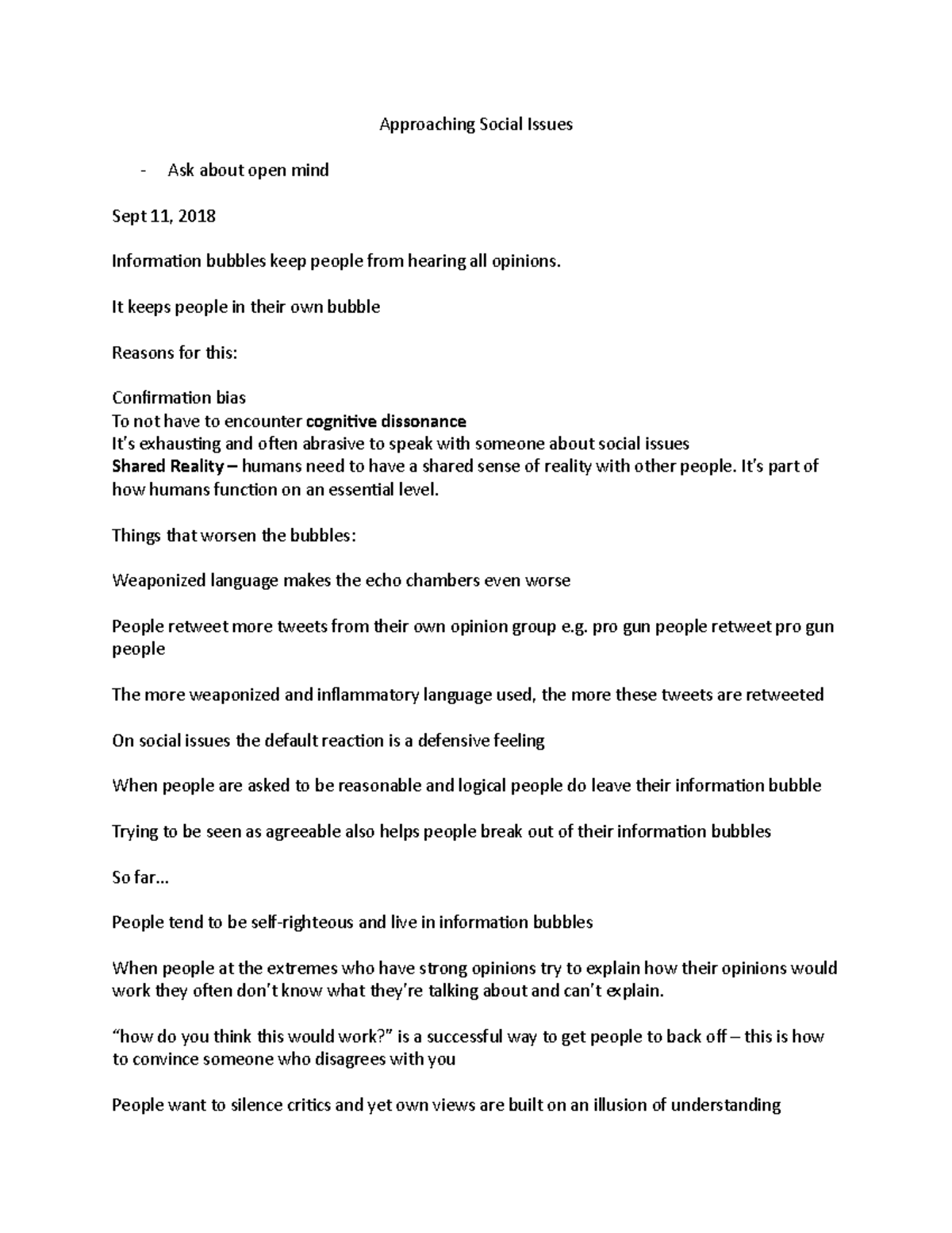 Approaching Social Issues Notes - Approaching Social Issues - Ask about ...